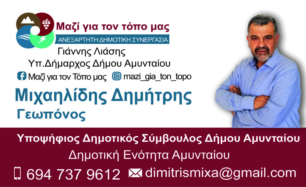 Μιχαηλίδης Δημήτρης: Υποψήφιος Δημοτικός Σύμβουλος με τον συνδυασμό ...