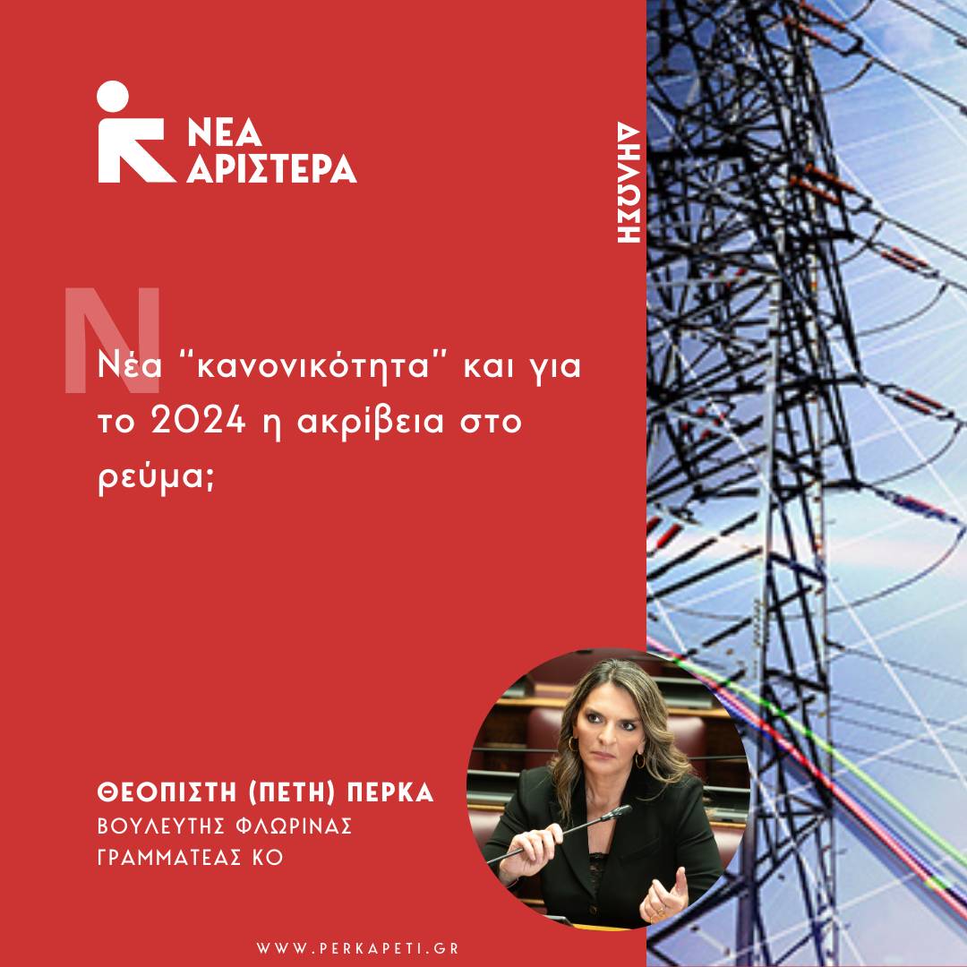 Πέτη Πέρκα: «Νέα “κανονικότητα” και για το 2024 η ακρίβεια στο ρεύμα ...